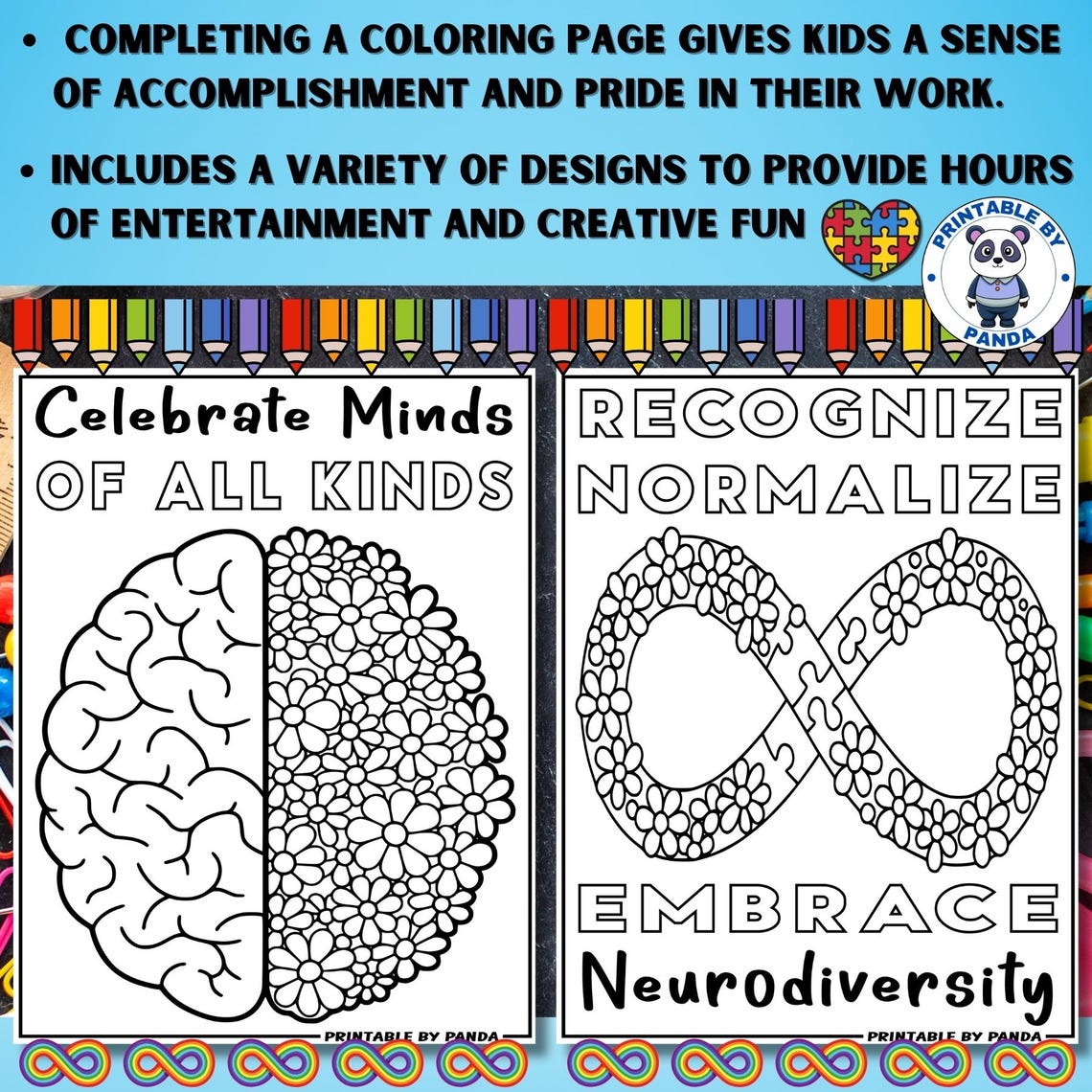 Autism Acceptance Coloring Pages Autism Awareness Coloring Pages Book ...