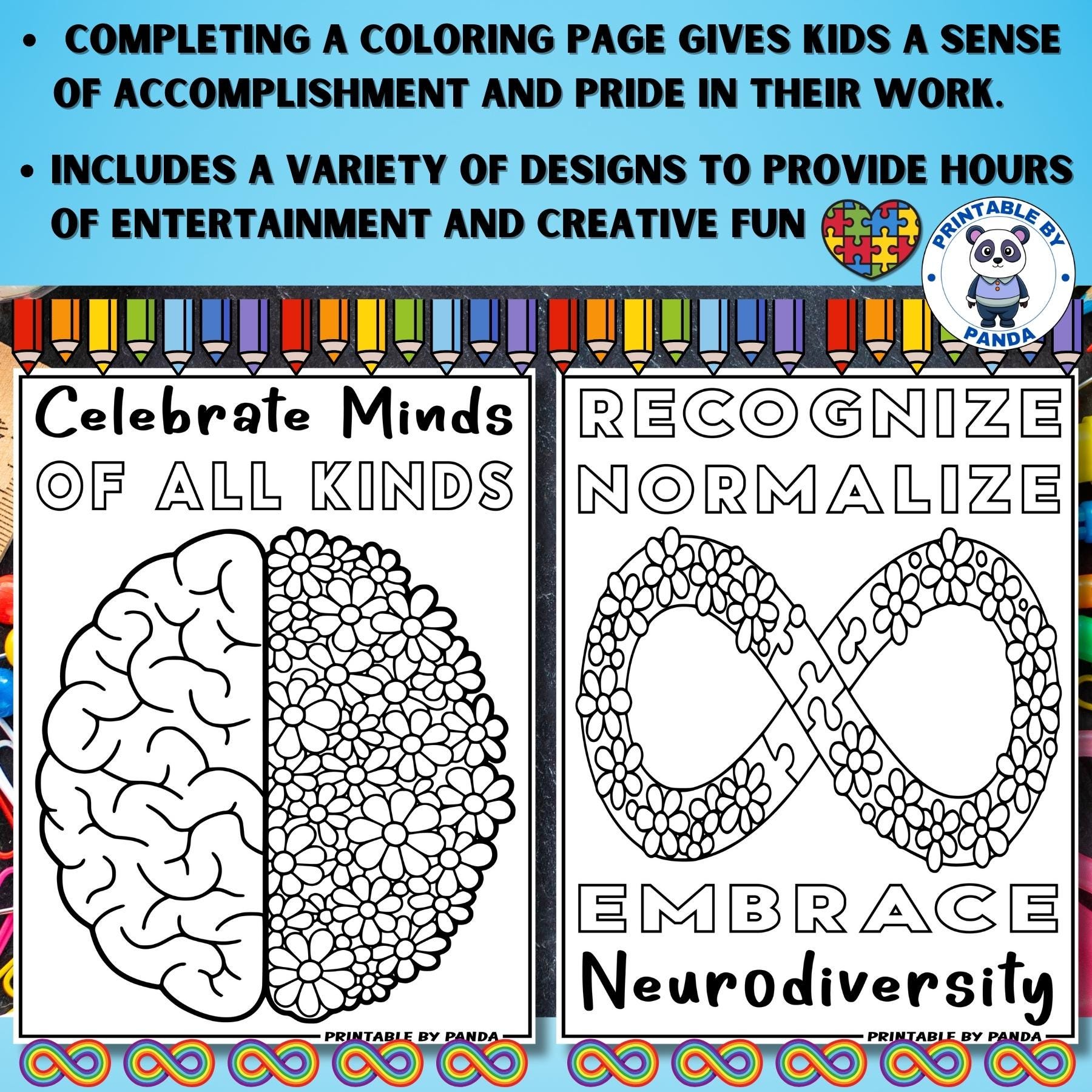 Autism Acceptance Coloring Pages Autism Awareness Coloring Pages Book ...