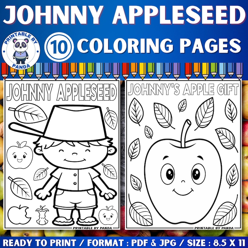 Johnny Appleseed Clipart - Etsy