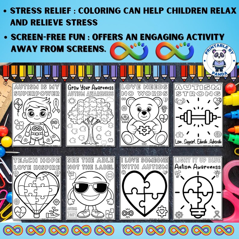 Autism Acceptance Coloring Pages Autism Awareness Coloring Pages Book ...