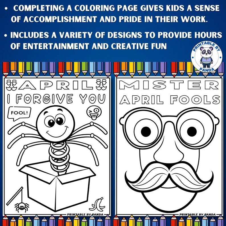 April Fools Day Coloring Pages Sheets - April Fools Day Pranks and ...