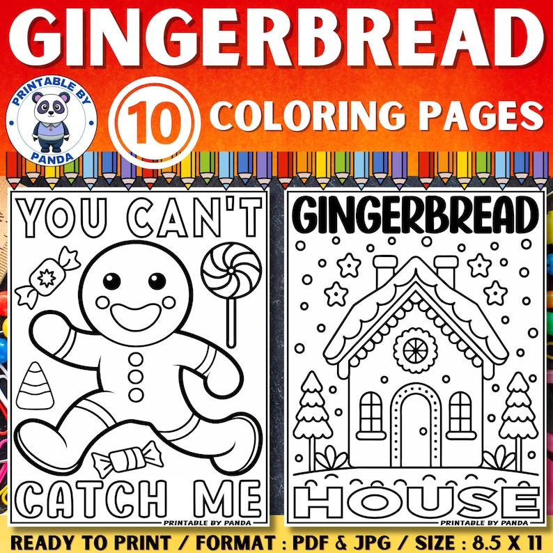 Gingerbread Man Coloring Pages Sheets Gingerbread House & Girl Coloring ...