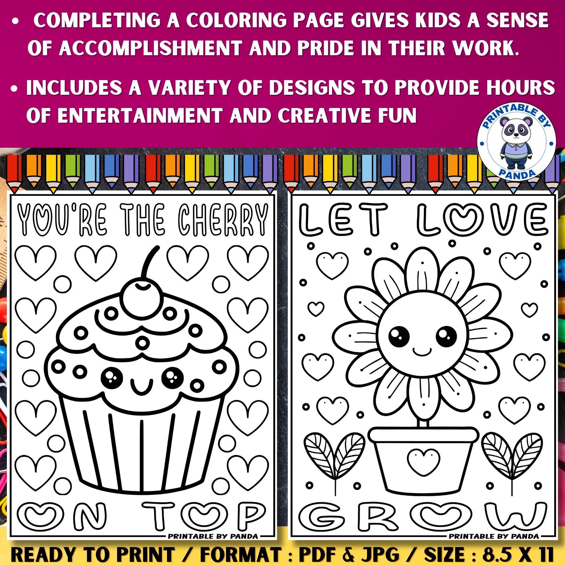 Valentine Day Coloring Pages for Girls and Boys , Valentine Day ...