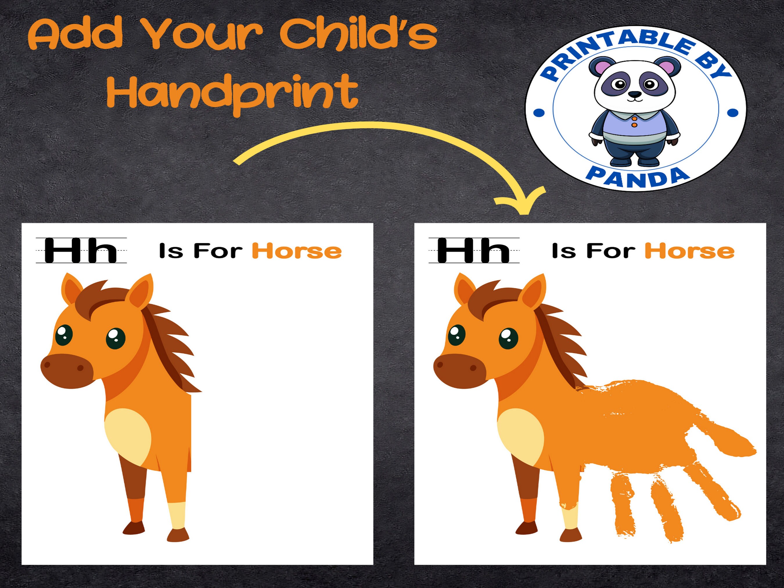 Animal Alphabet A-Z Handprint Book + Cover for Toddler Preschol ...