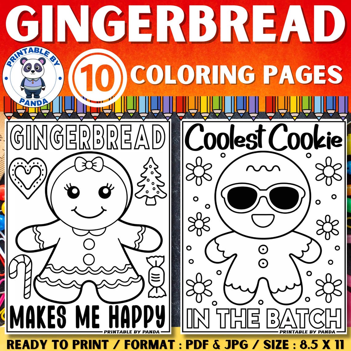 Gingerbread Man Coloring Pages Sheets - Gingerbread House & Girl ...