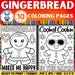 Gingerbread Coloring Pages: Fun Holiday Activity (PDF & JPG) - Etsy