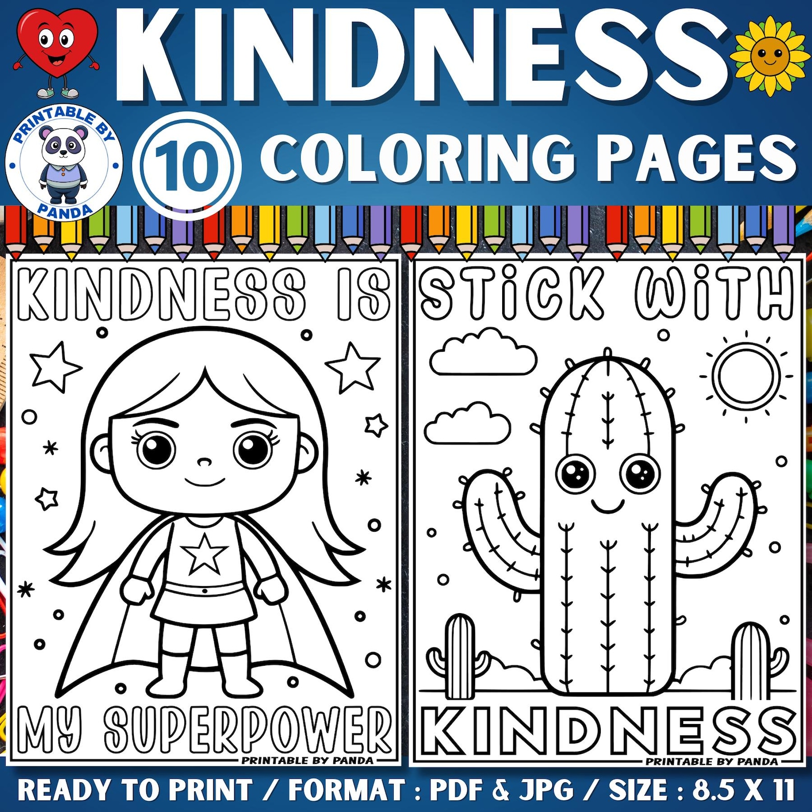 Kindness Coloring Sheets | Kindness Coloring Pages and Quotes Worksheet ...