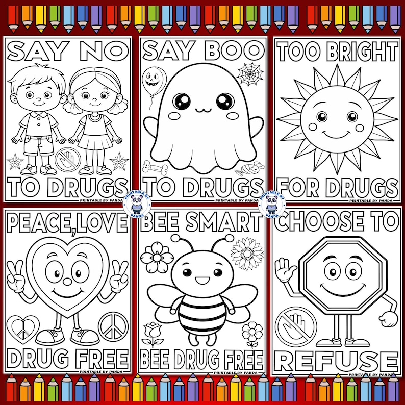 Red Ribbon Week Coloring Pages , 10 Printable Activities (PDF & JPG ...