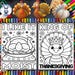 Turkey Thanksgiving Coloring Pages: Gratitude Activities (PDF & JPG) - Etsy