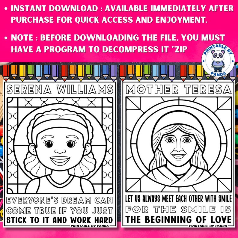 Women's History Month Coloring Pages: 50 Printable Activities (PDF) - Etsy