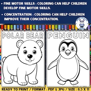 Winter Vocabulary Coloring Pages: 40 Kids' Activity Sheets (PDF) - Etsy