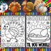 Turkey Thanksgiving Coloring Pages: Gratitude Activities (PDF & JPG) - Etsy