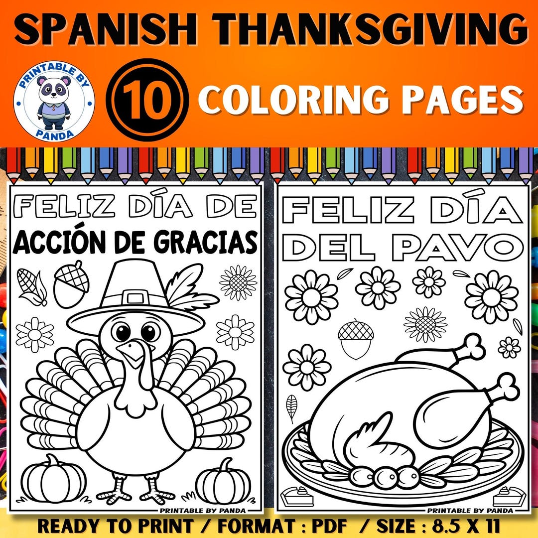 Spanish Coloring Pages Thanksgiving Actividad - Dia De Accion De ...