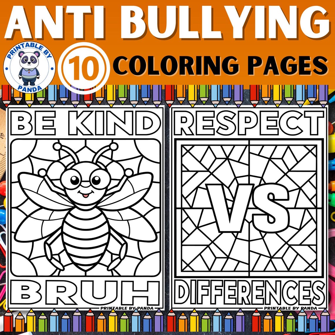 Anti Bullying Day Coloring Pages Sheets Printable | Cyber Bullying ...