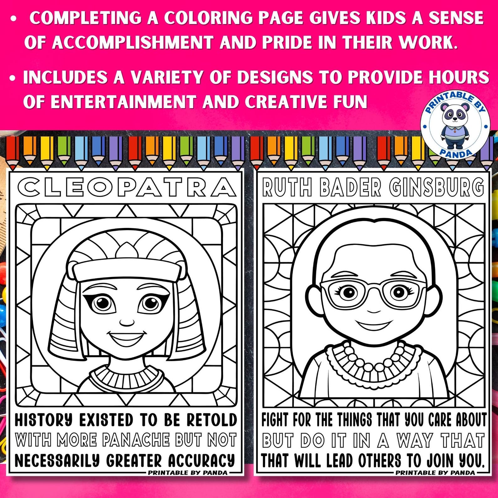 Women's History Month Coloring Book Pages Sheets Poster Printable ...