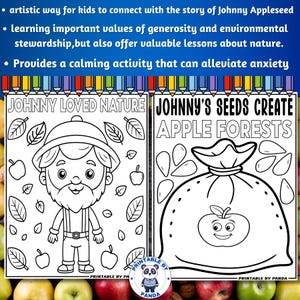 Johnny Appleseed Coloring Pages: Kids Printable Activities (PDF & JPG ...