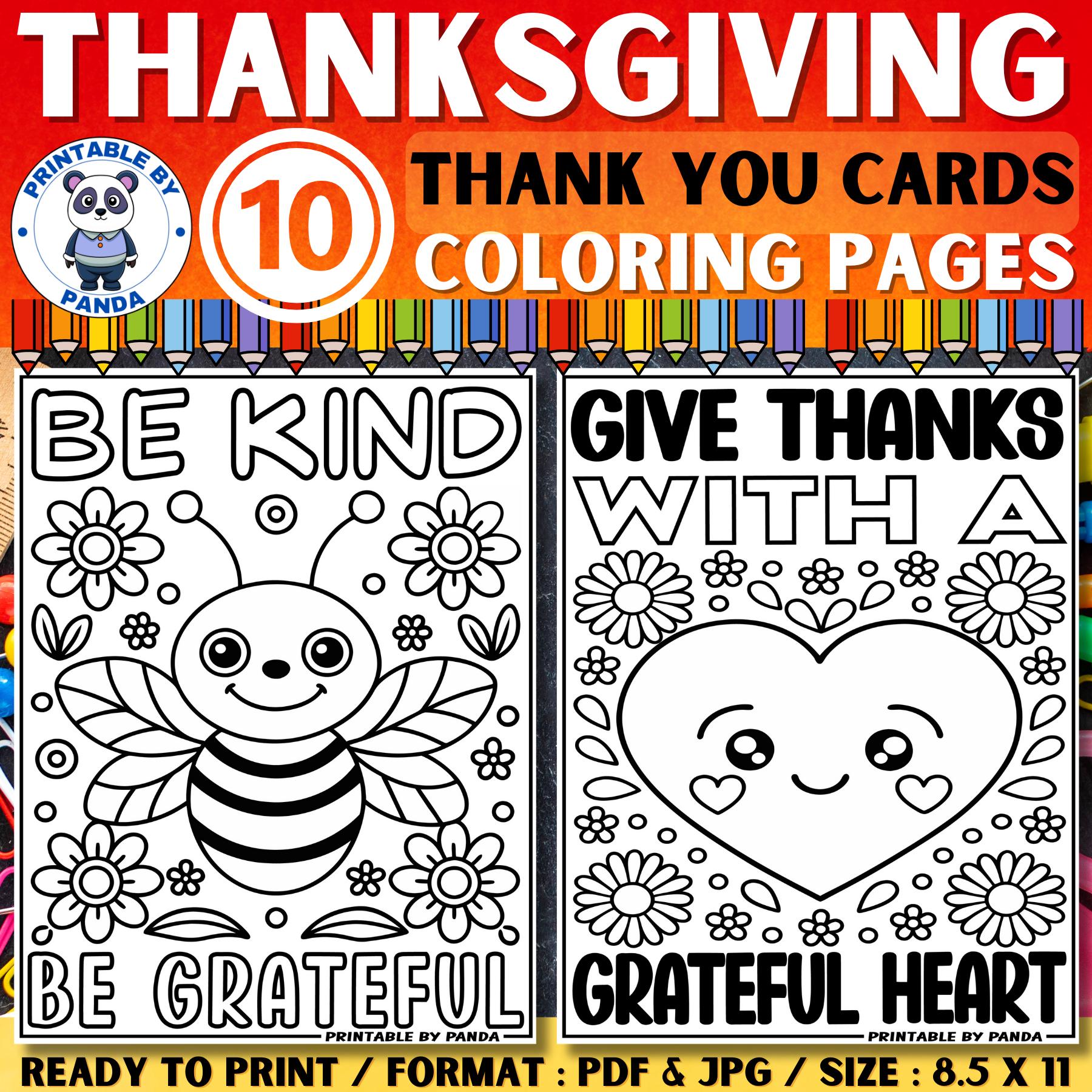 Thanksgiving Coloring Pages for Kids , Thanksgiving Cards to Color ...