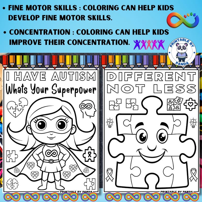 Autism Acceptance Coloring Pages Autism Awareness Coloring Pages Book ...