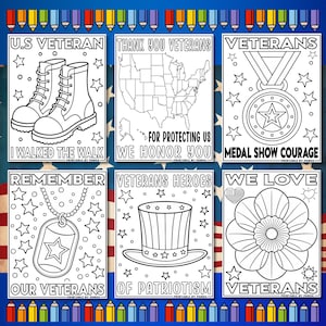 Veterans Day Coloring Pages: Kids' Activity, Classroom Decor (PDF & JPG ...