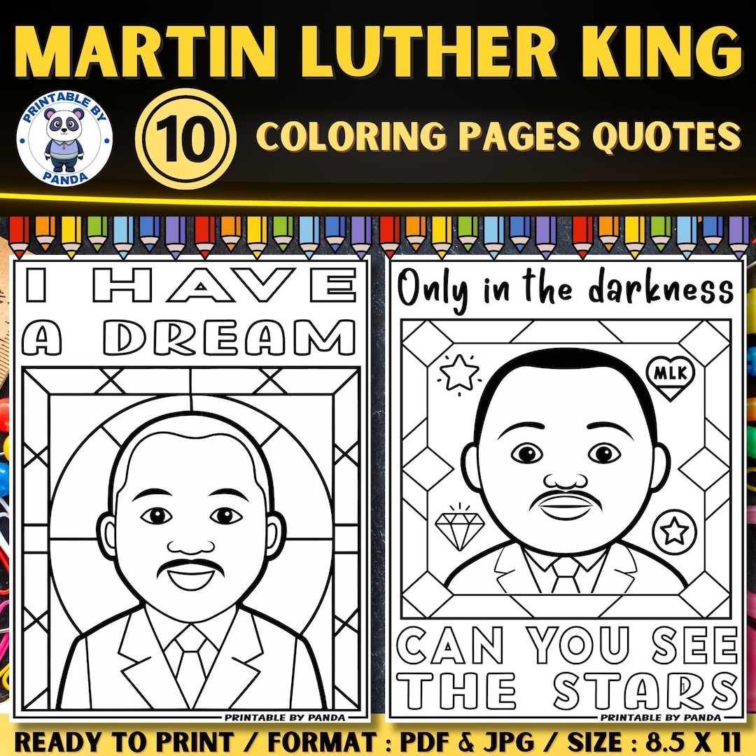 Martin Luther King Jr Day Coloring Pages Sheets , Mlk Quotes Coloring ...