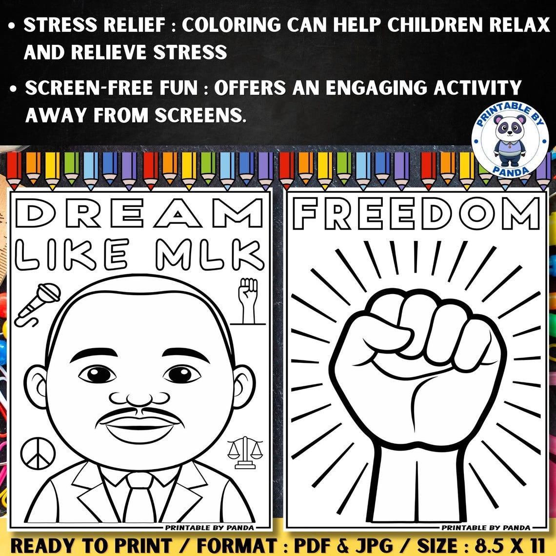 Martin Luther King Jr Mlk Coloring Pages Sheets Printable for ...