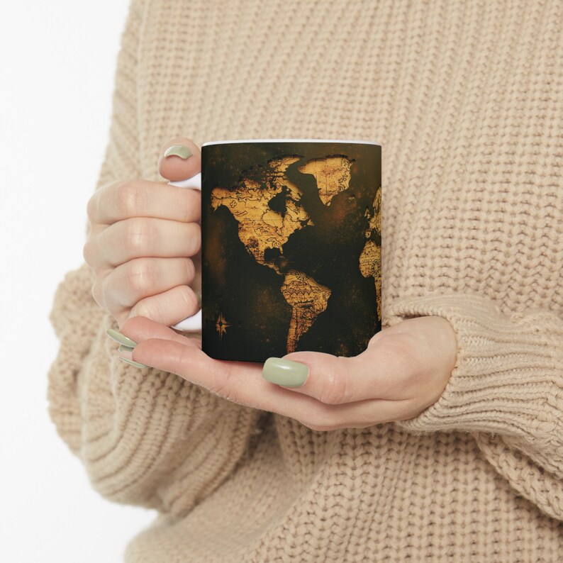 World Map Mug - Etsy