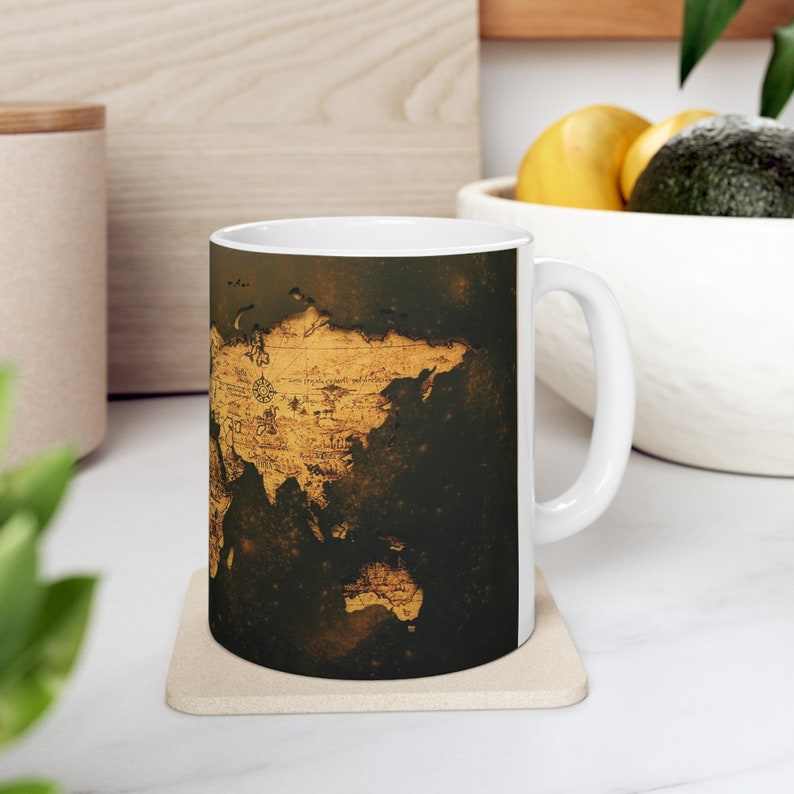 World Map Mug - Etsy