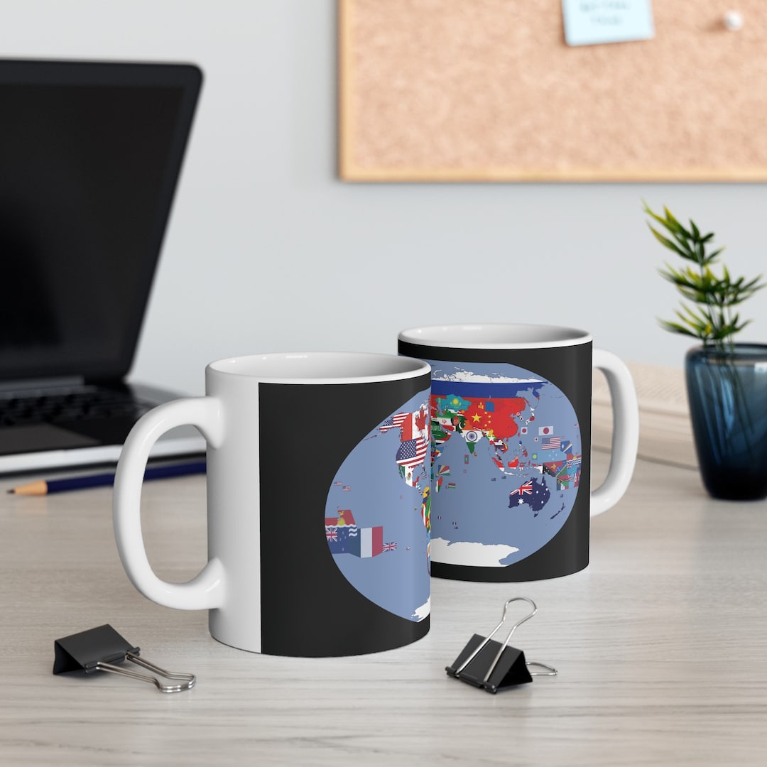 World Map Mug - Etsy