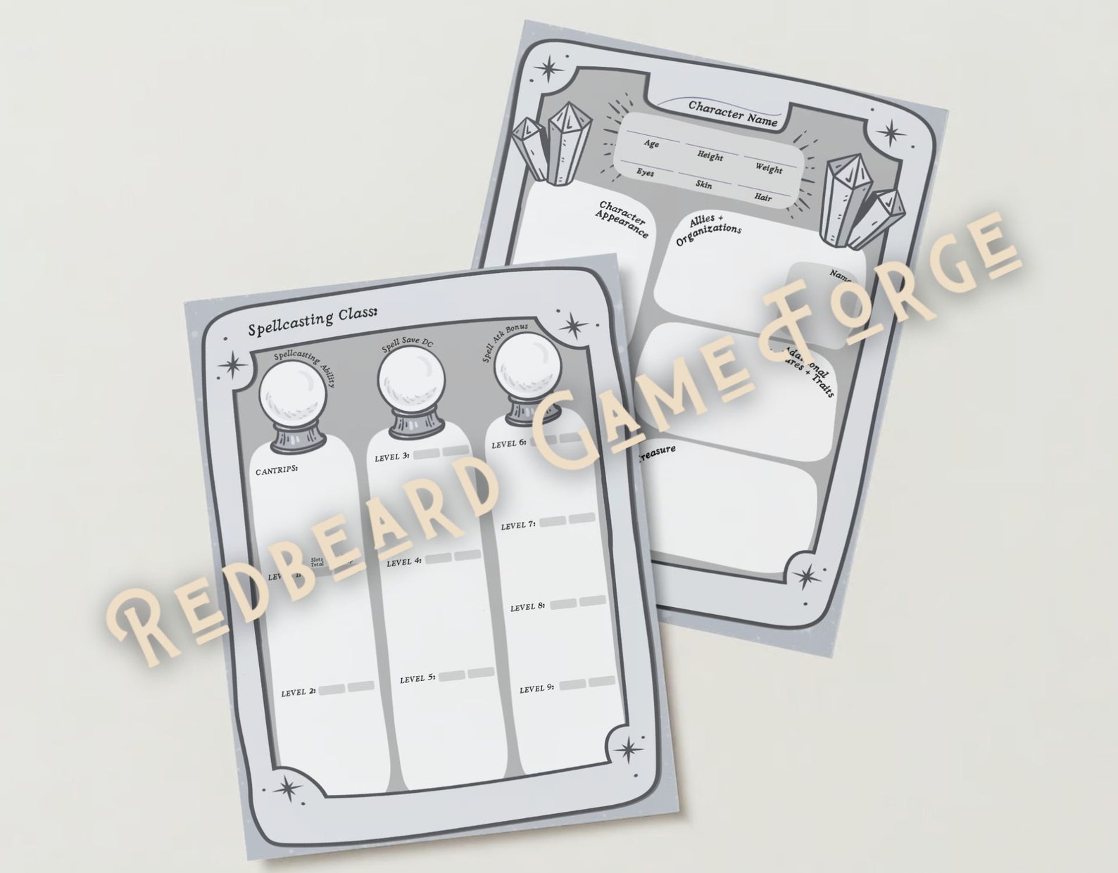 Dnd 5e Character Sheet "tarot Wisdom" | Fillable + Printable Pdfs Color ...