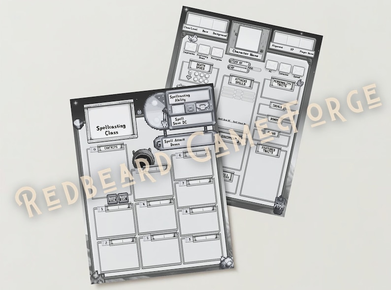 Dnd 5e Character Sheet pelican Town Stardew Valley Theme Fillable ...
