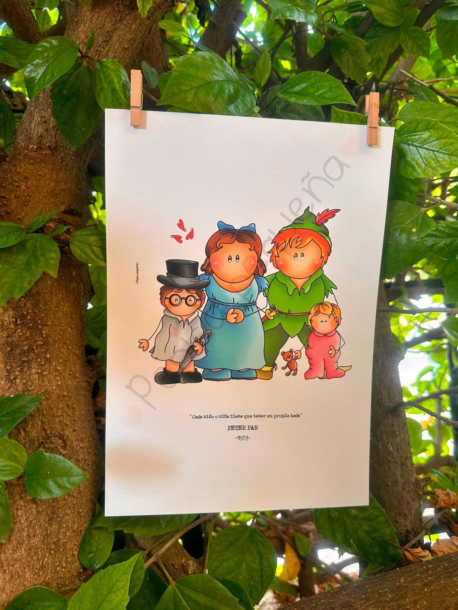 Peter Pan, Movie, Illustration to Decorate Your Home, Personalized Gift ...