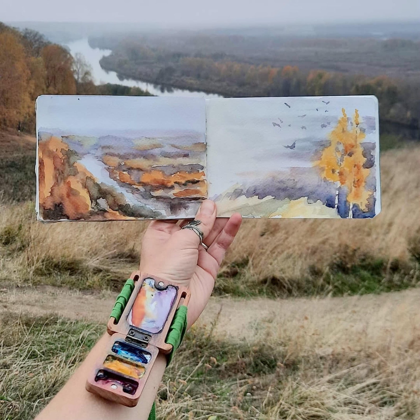 Mini Watercolor Palette, 3/6-color Acrylic Watercolor Set, Travel Arts ...