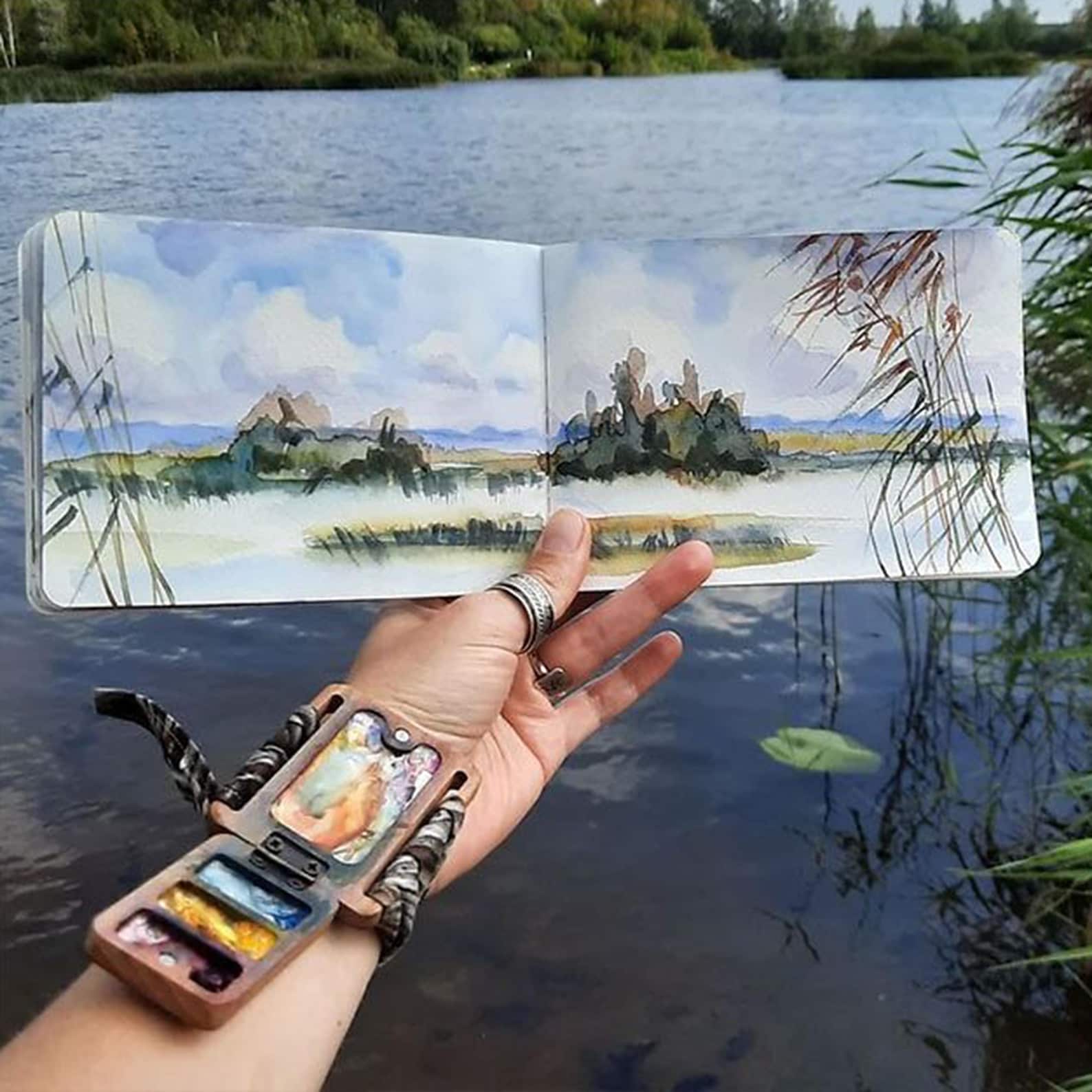 Mini Watercolor Palette, 3/6-color Acrylic Watercolor Set, Travel Arts ...