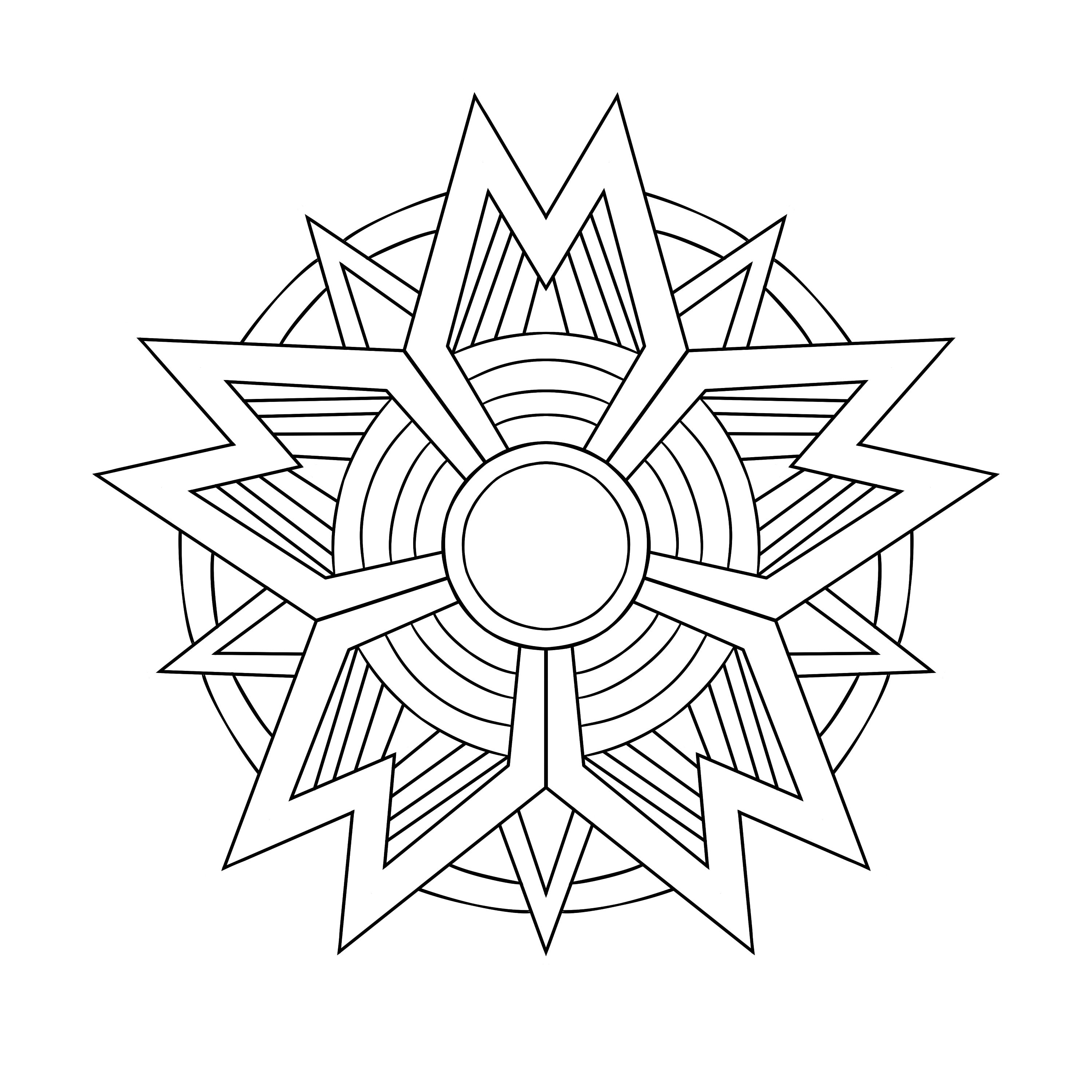 Star Patterns: 20 Adult Coloring Pages - Etsy