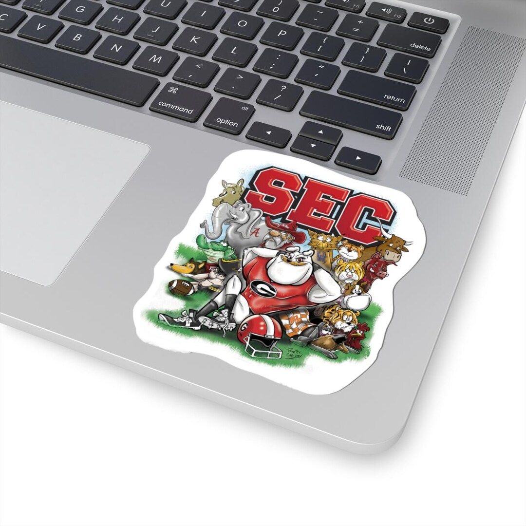 SEC Kiss-cut Stickers for College Fans, Cute Animal Designs, Sports ...