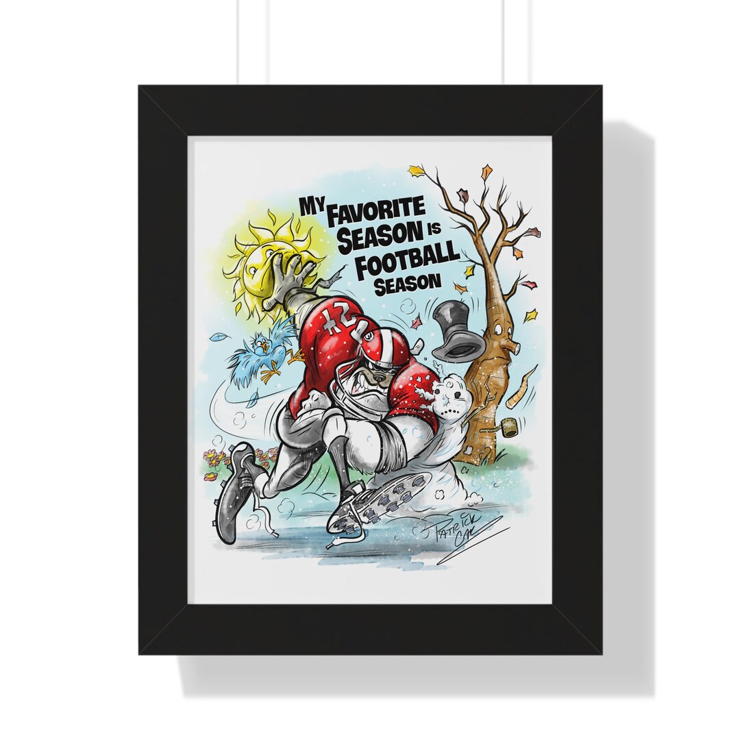 UGA Football Season Poster, Sports Wall Decor, Football Lover Gift ...