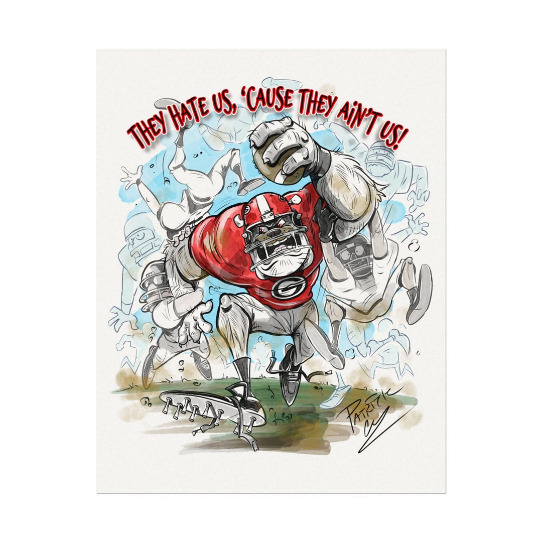 UGA Football Poster: Vibrant Wall Art, Sports Decor, Fan Gifts, Home ...