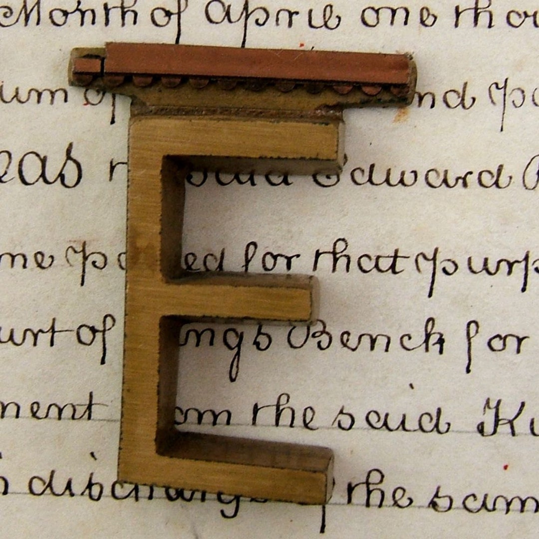 Vintage BRONZE Letter E Vintage Great for Altered Art - Etsy