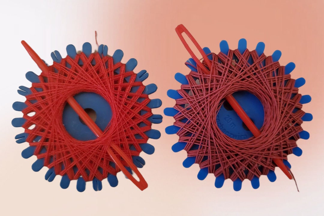 2 Red Thread Winders - for - Sewing - Fly Tying - Straw Star Binding ...