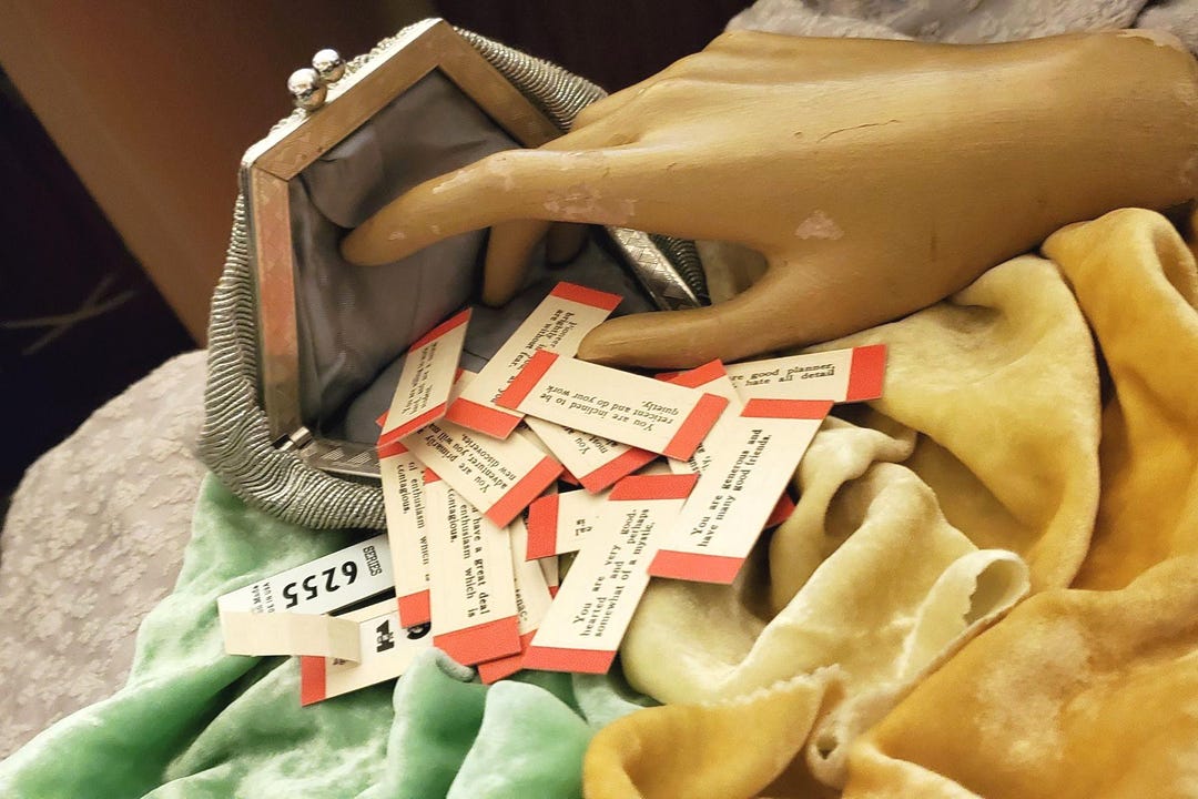 12 Pcs Vintage Fortune Ticket Games - Dozen Fortunes - Pull Tab ...