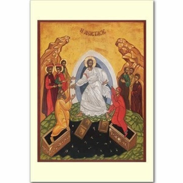 Resurrection Icon Prayer Card - Etsy