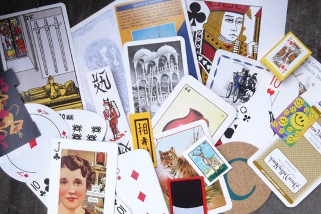 Playing Card Collage Assortment Grab Bag - Assemblage - Cards - Tarot ...