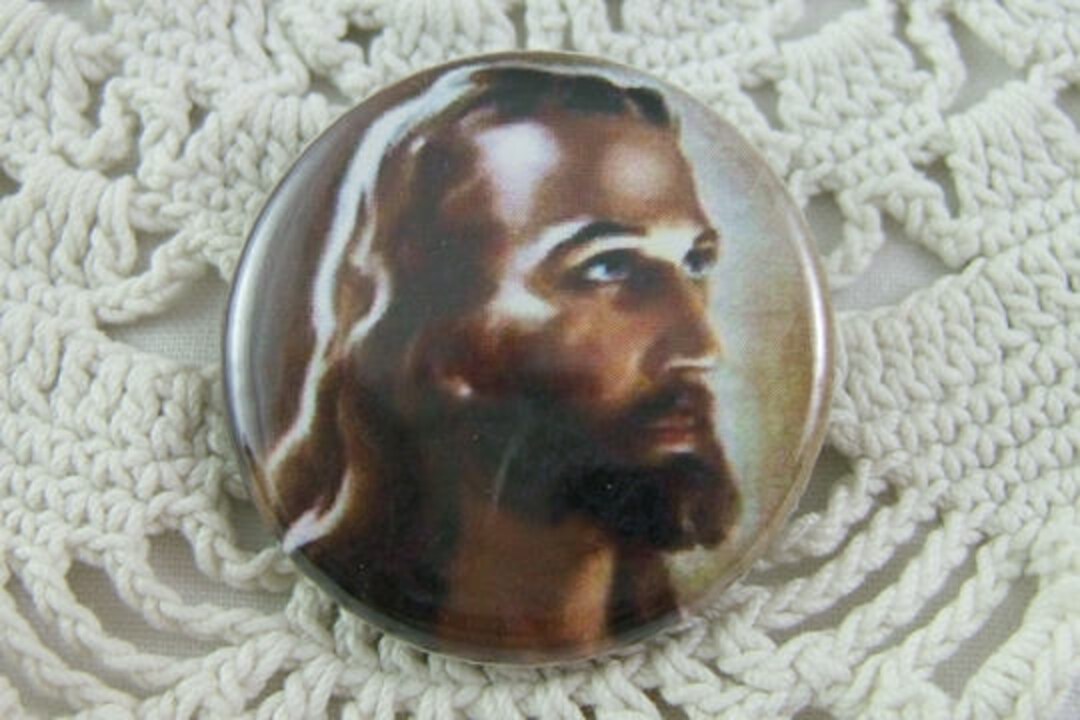 Jesus Pin Back Button - Silvercrow Exclusive - Easter - Christian ...