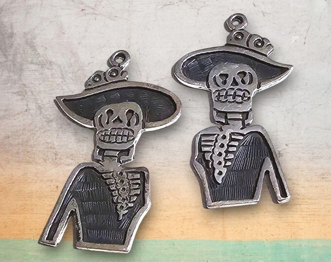 Sterling Silver Catrina Charm / Pendant (DR-030) - Etsy