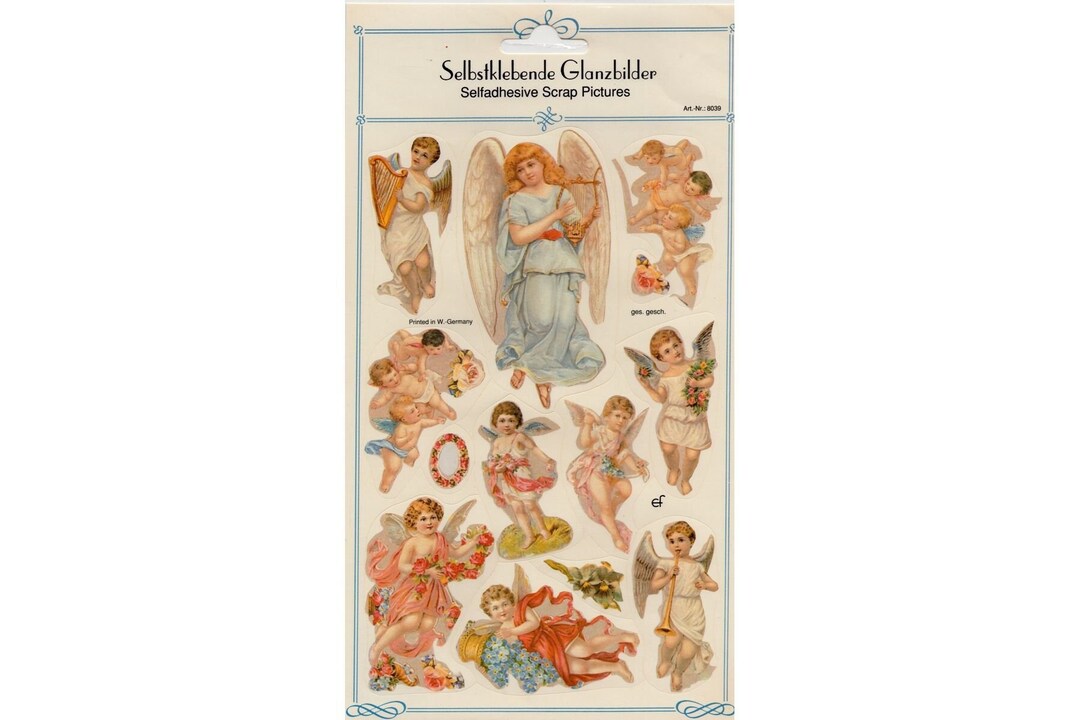 Vintage German Angels Scraps Stickers - Etsy