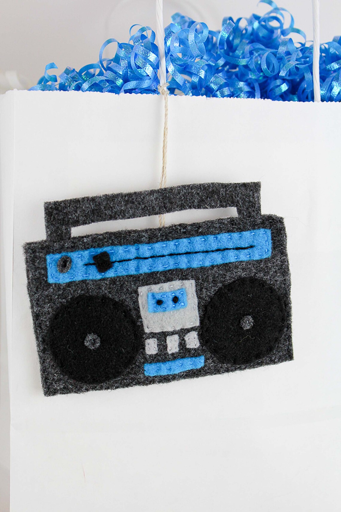 Boombox Retro Classic Ornament Gift Tag Package Tie-on Pattern - Etsy