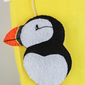 Puffin Ornament Gift Tag Package Tie on Pattern - Etsy