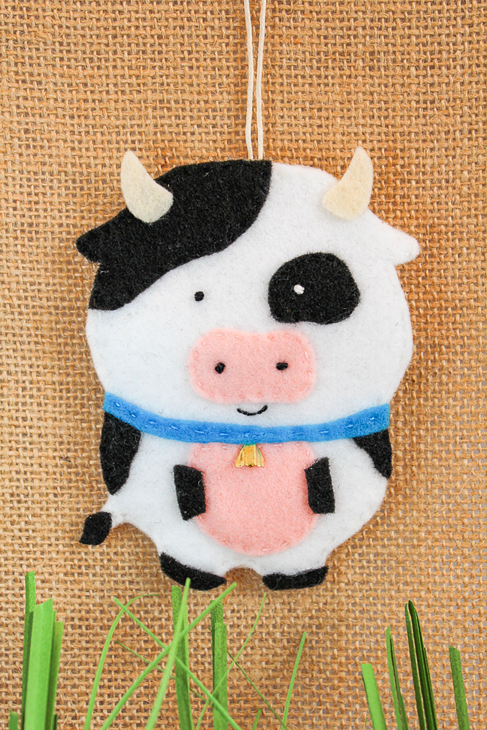 Felt Cow Ornament Gift Tag Package Tie On Pattern - Etsy France