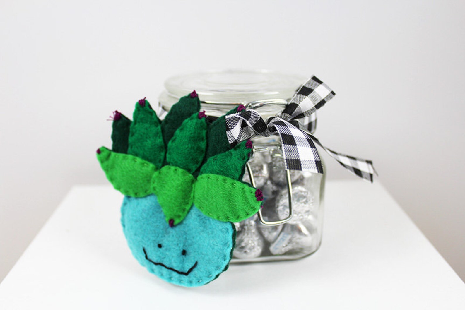 Succulent Houseplant Felt Ornament: Gift Card Holder Package Tie-on - Etsy