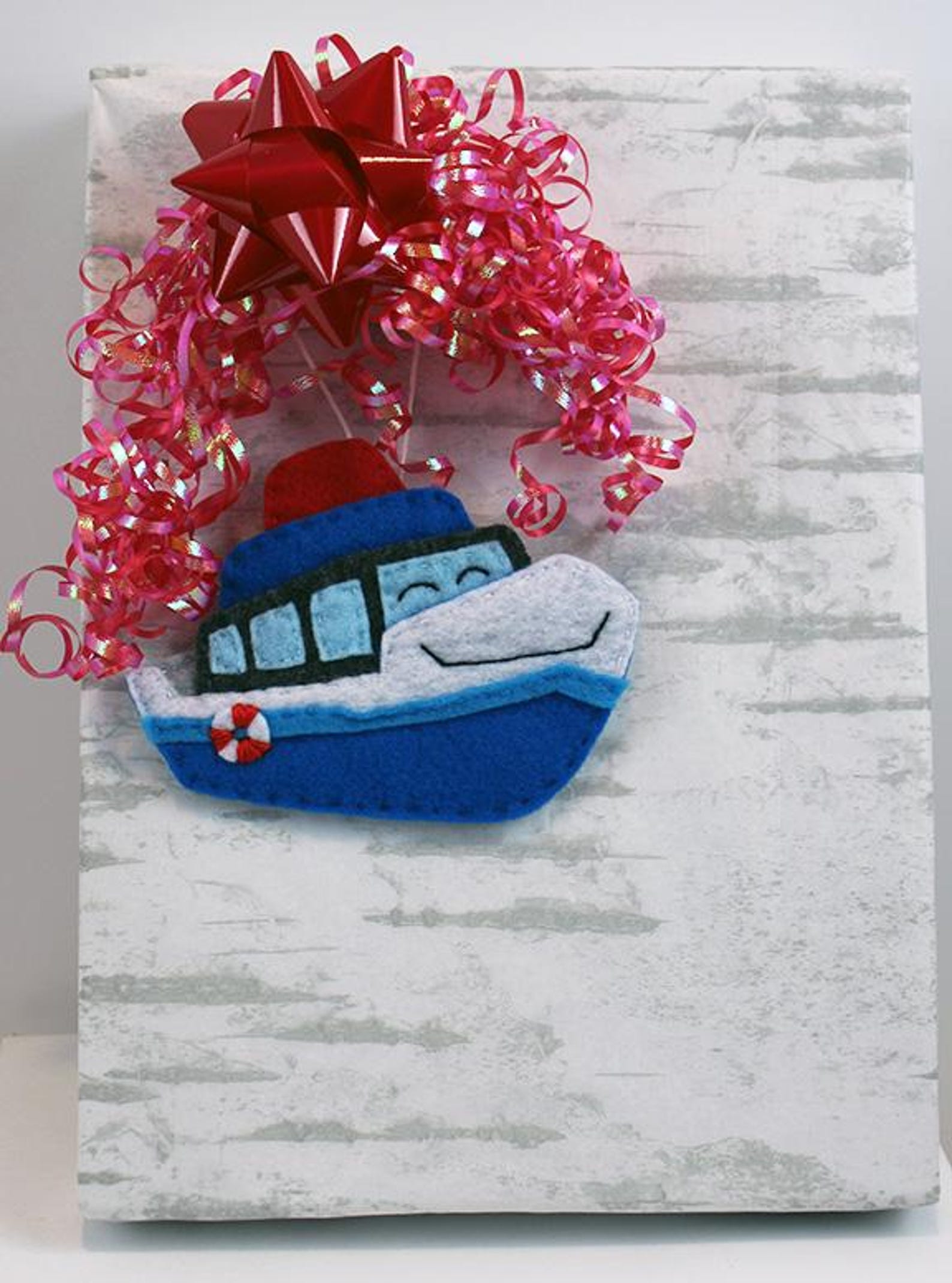 Boat Cruise Ship Felt Ornament: Gift Card Holder Package Tie-on - Etsy